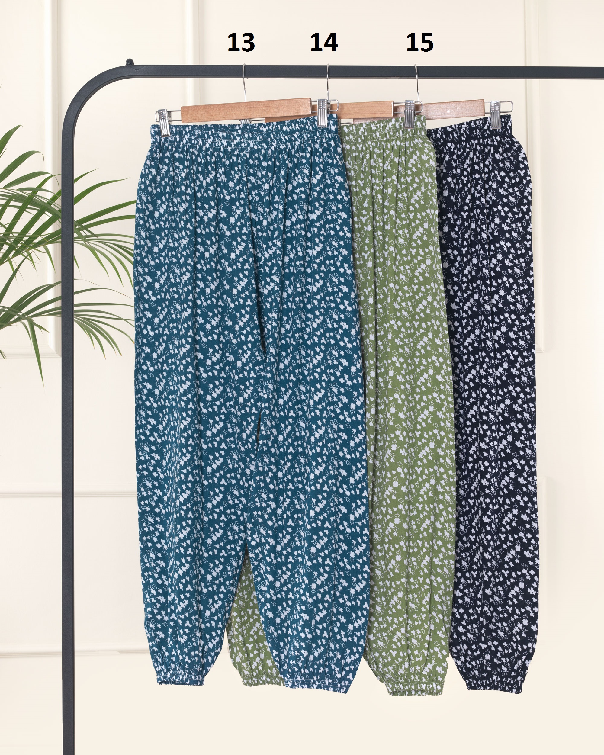 شلوار نخی راحتی کد 14444