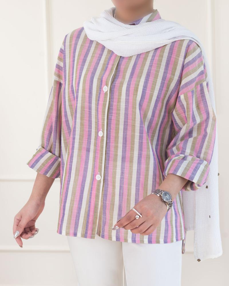 شومیز مانتویی نخ برلیان کد 21782